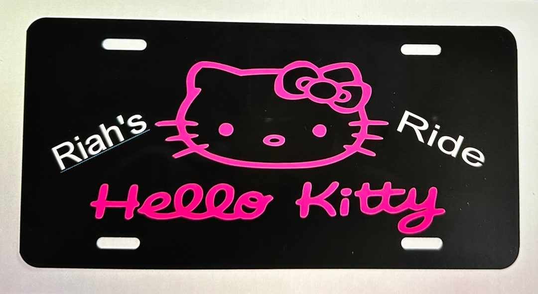 Personalized Hello Kitty Custom Metal Aluminum License Plate Auto Car ...