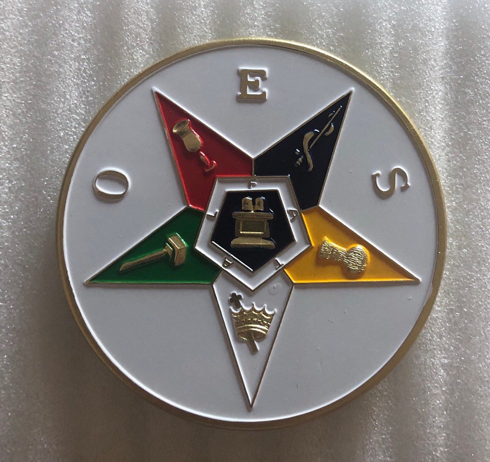 OES Order of the Eastern Star Emblem in 2 or 2.75 Diameter or Blk/gold ...