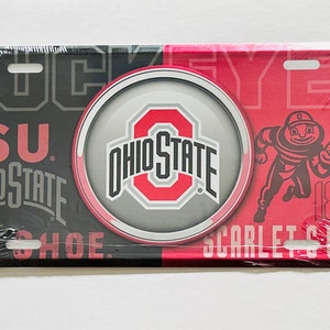 Ohio State Buckeyes Football Team Metal Aluminum Embossed License Plate ...