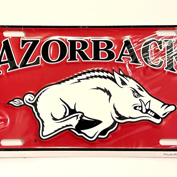 Arkansas Razorback License Plates - Etsy