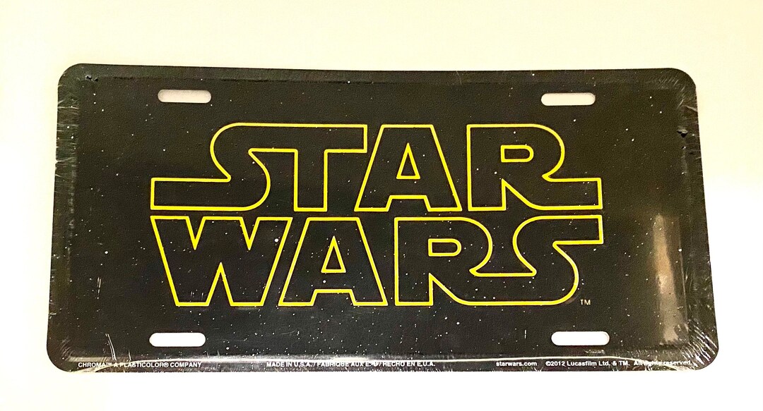 Star Wars Embossed Aluminum License Plate - Etsy