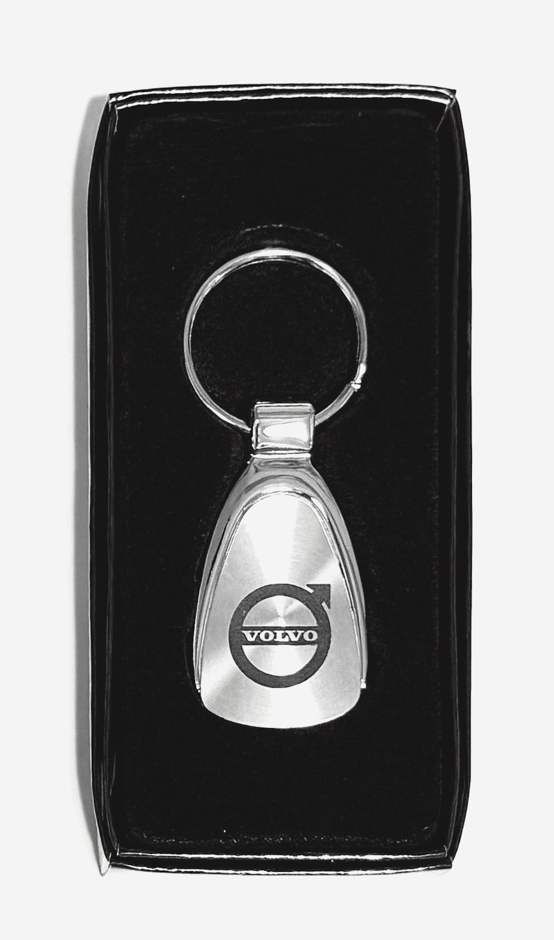 Personalized Volvo Keychain: Chrome Metal Car Logo, Engraved Name ...