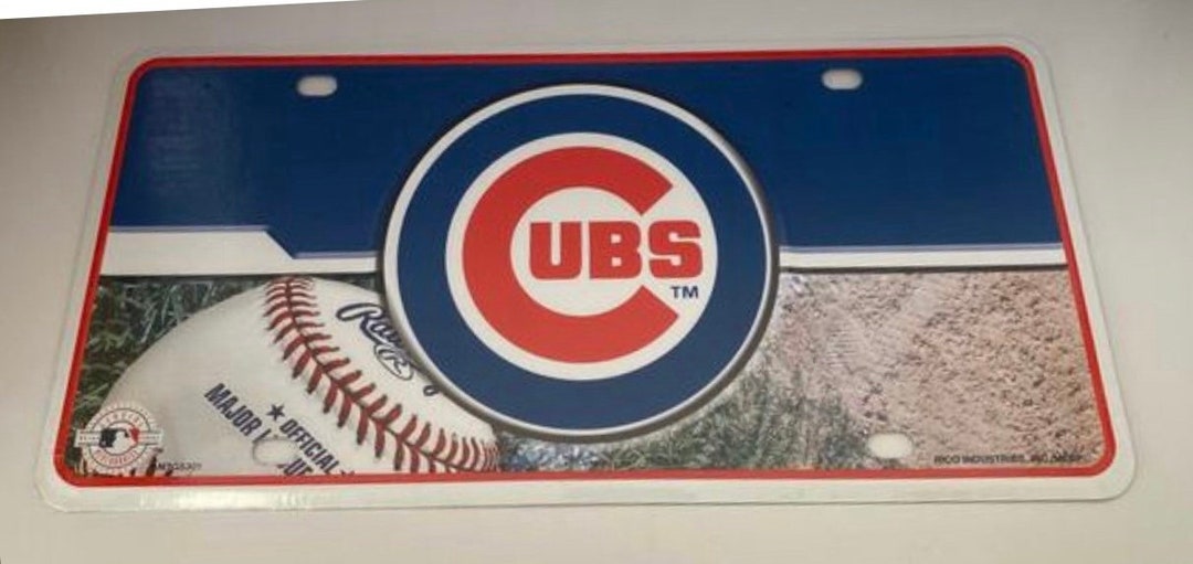 Chicago Cubs Baseball Team Official Metal Aluminum Embossed License ...