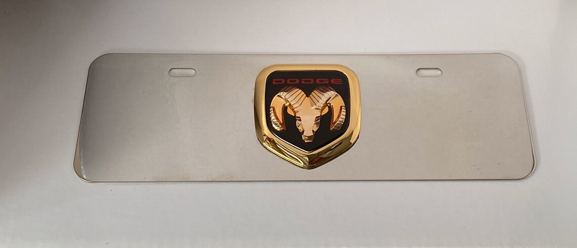 Dodge Ram L.E.D Front License Plate With Metal Chrome Frame. - Etsy UK