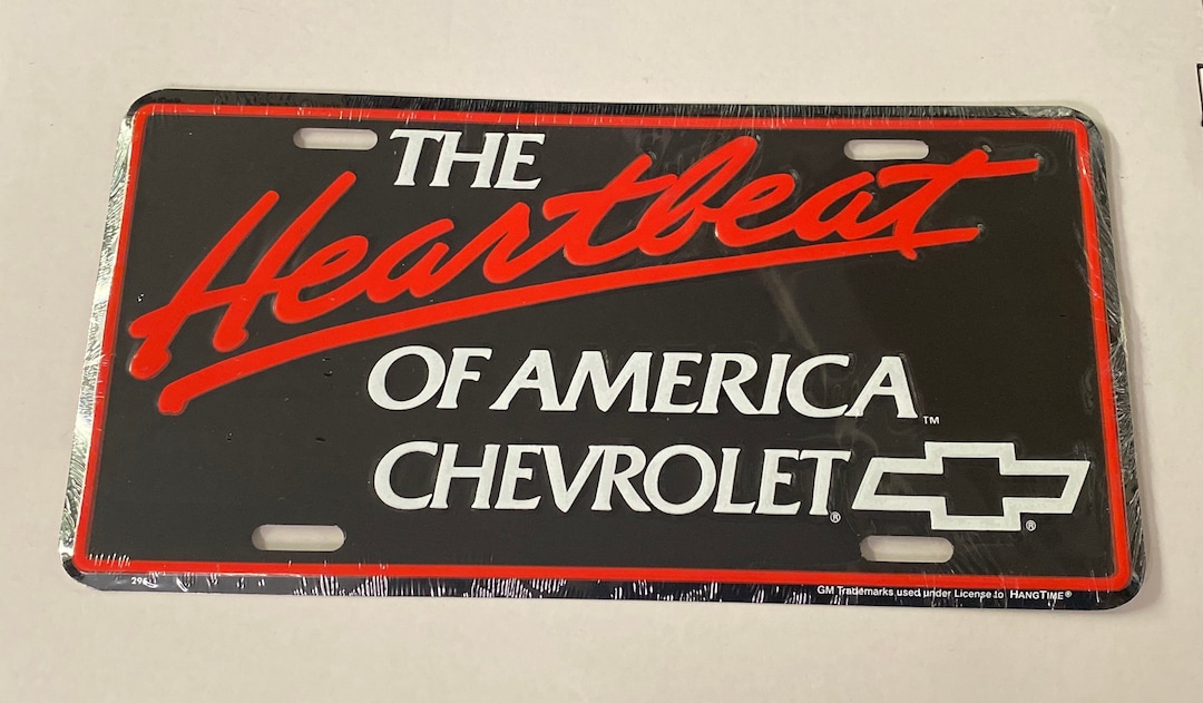 Chevrolet Metal Aluminum Embossed ( the Heartbeat of America Chevy ...