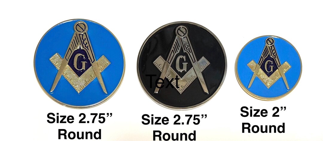 Masonic Mason Blue , 2 Ball Cane or Shriner Emblem in 2" & 2.75 ...