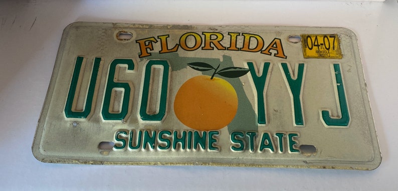 Florida Souviner Original Florida State Expired License Plate - Etsy