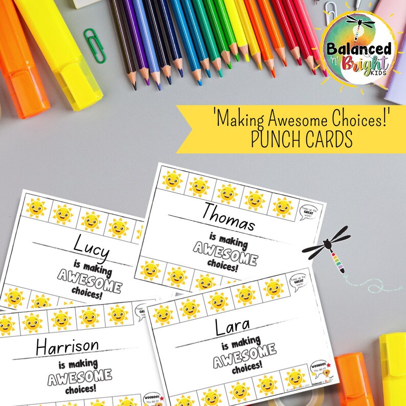 37 Self-awareness Certificates & Punch Cards for Kids Social-emotional ...