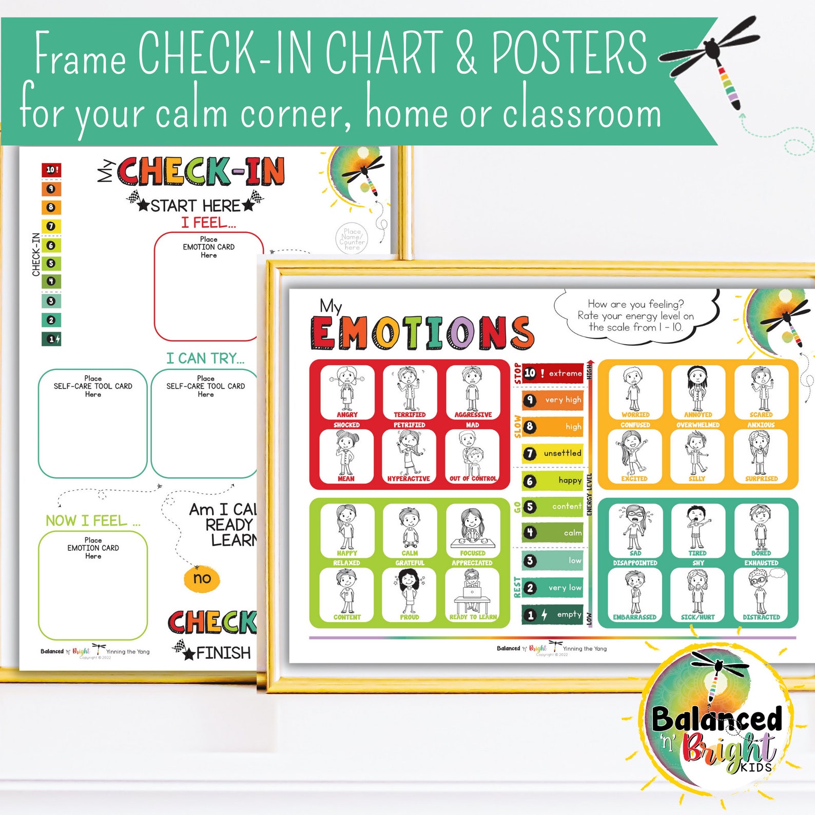 Zones of Emotions Quick Check-in Pack: Self-awareness of Emotions, Self ...