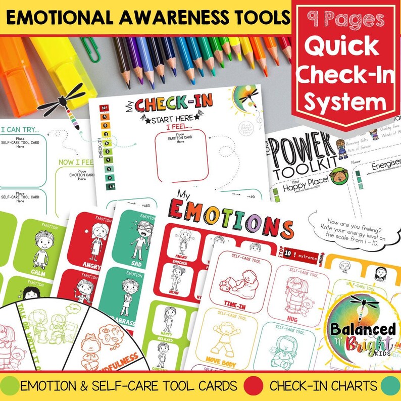 Zones of Emotions Quick Check-in Pack: Self-awareness of Emotions, Self ...