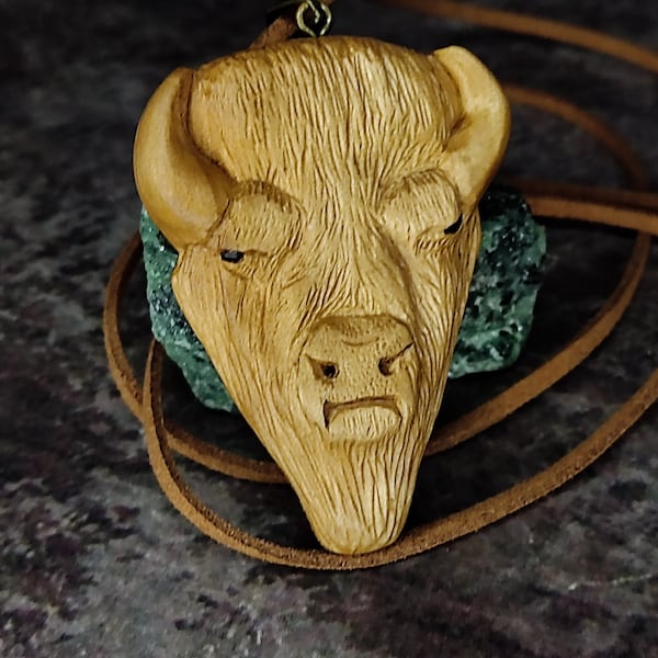 Wooden Bison Necklace - Etsy
