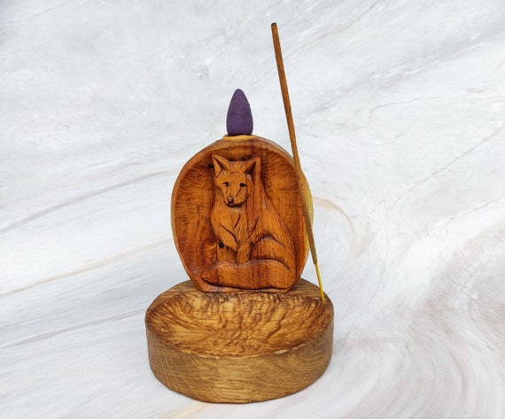 Red Fox Backflow Incense Burner Totem Animal Incense Burner - Etsy