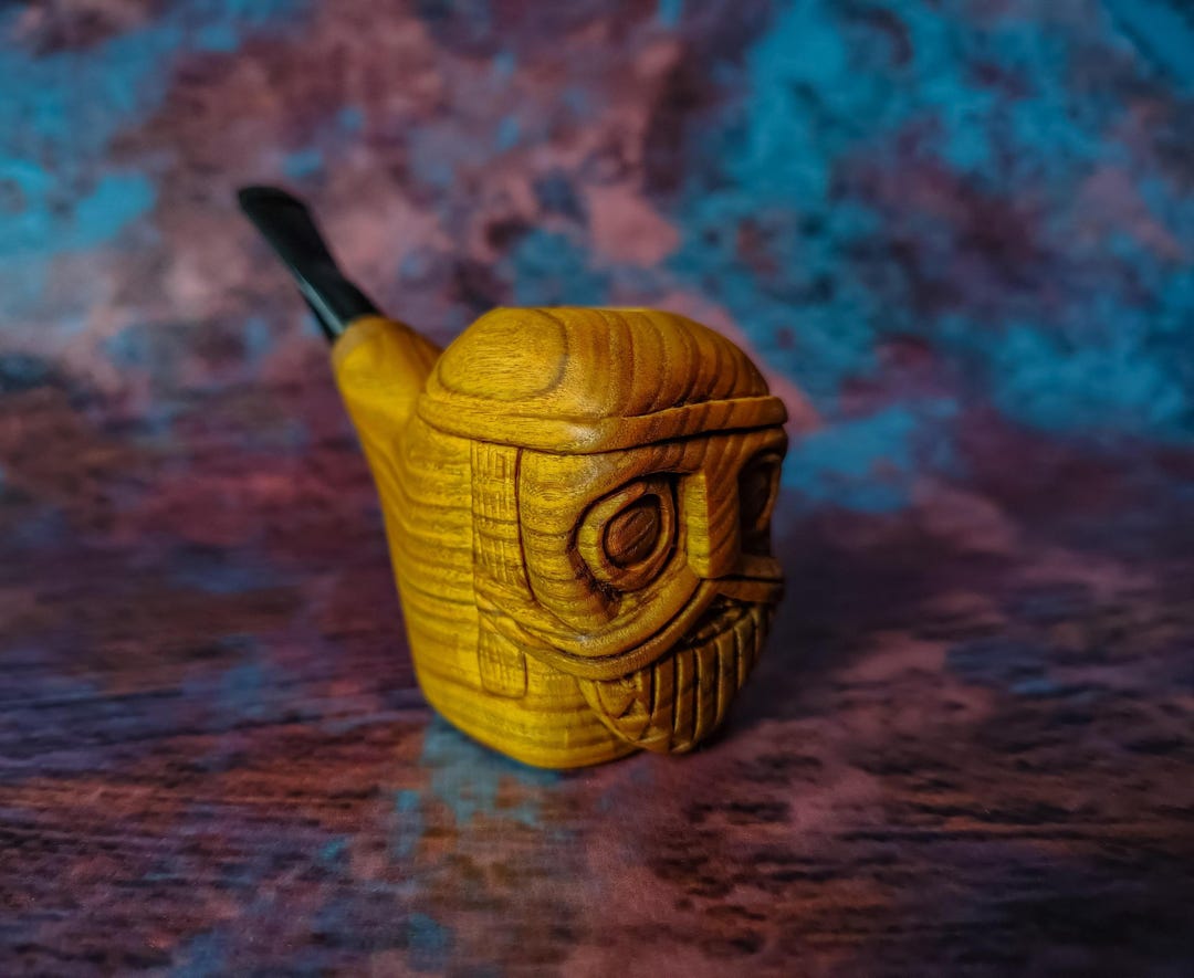 Viking Head Pipe Tobacco, Carved Wooden Viking Head Pipe, Viking Table ...