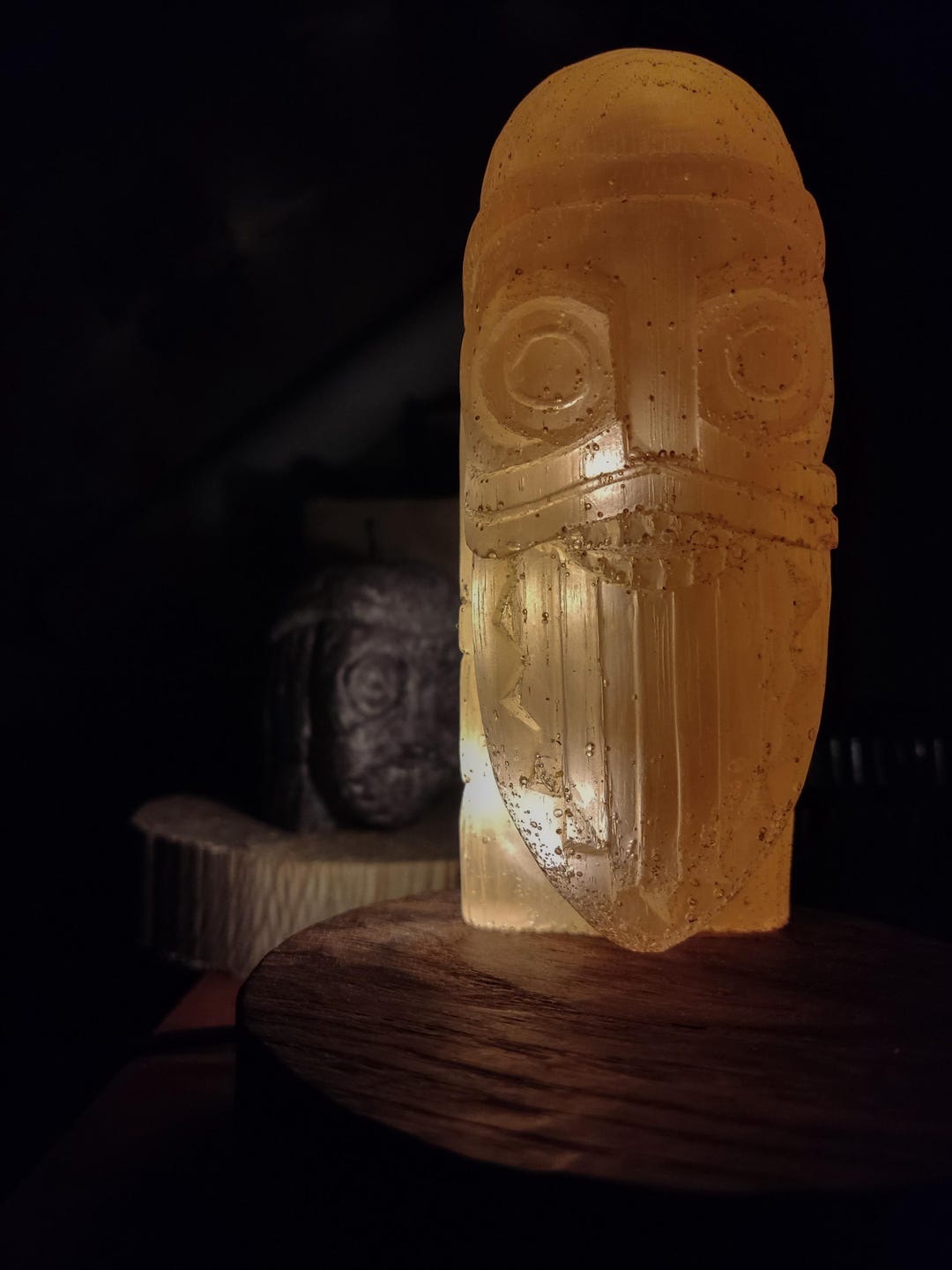 Viking Style Table Lamp, Viking Head Desk Lamp, Farmhouse Decor, Desk ...