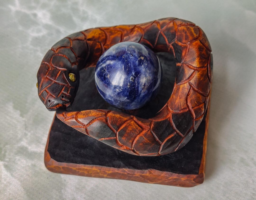 Uroborus Essential Oil Diffuser, Altar Supplies, Wooden World Snake ...