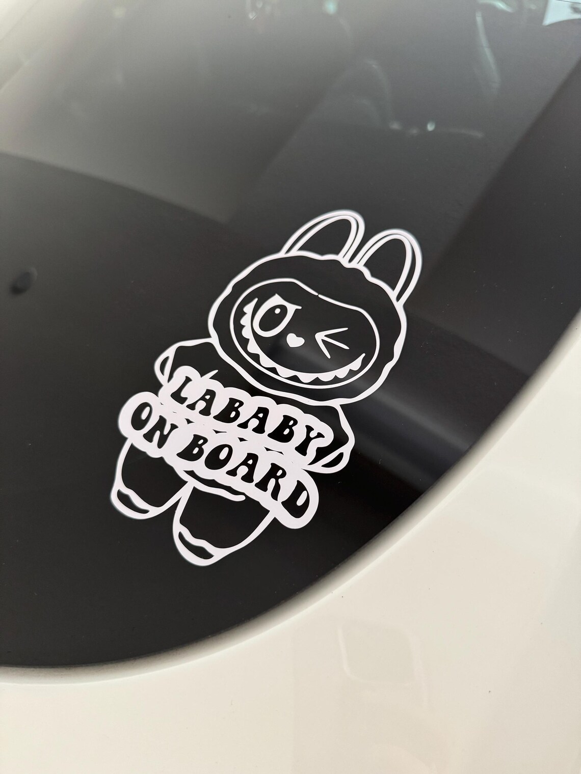 LABUBU Inspired Baby on Board Decal| Funny Decal | Cute Decals | Window ...