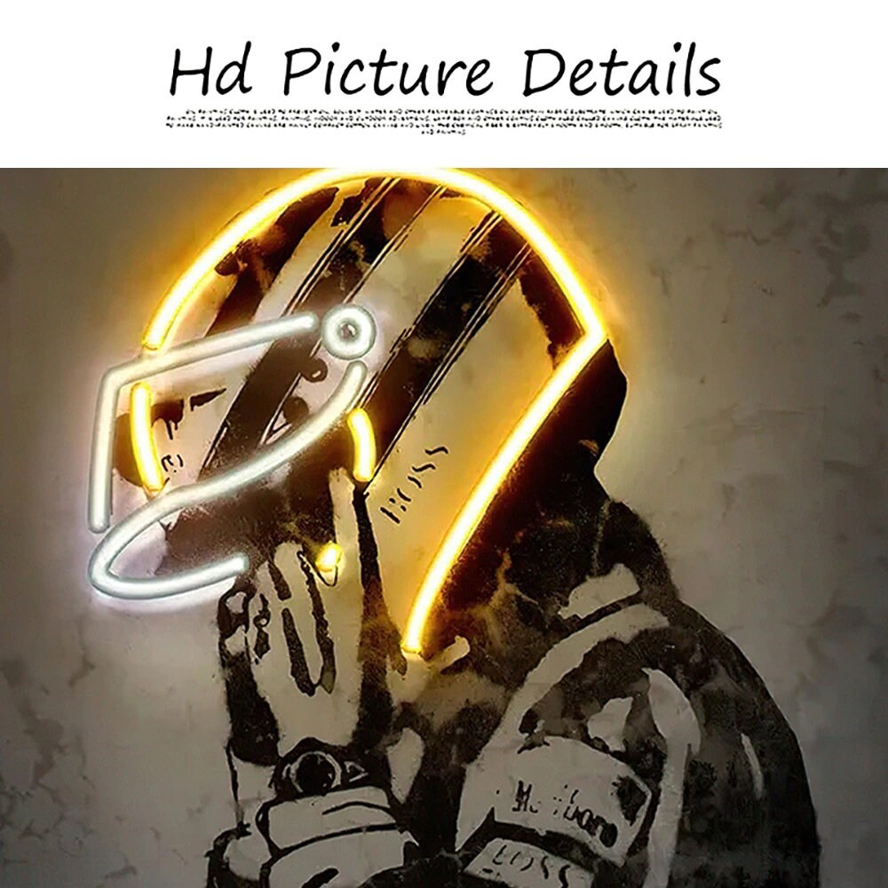 Poster Ayrton Senna Neon Style F1 / Neon Effect Art Print on Canvas ...