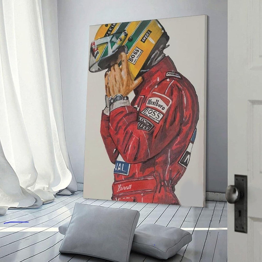 F1 Racing Poster Racing Driver Ayrton Senna Without Frame / F1 Ayrton ...