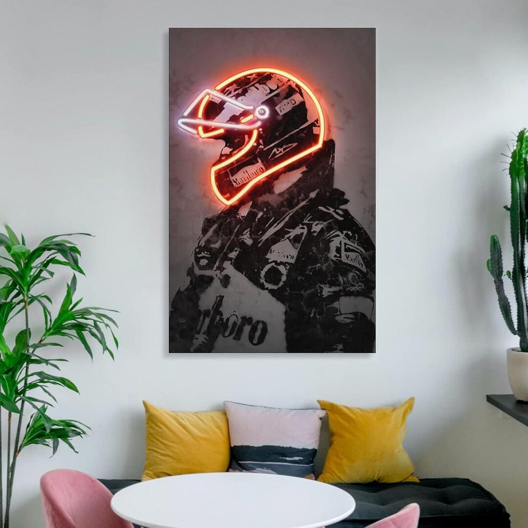Ayrton Senna F1 Poster Without a Frame/ Art Print on Canvas Looks Like ...