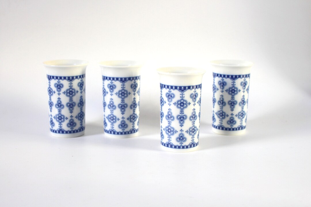 Wallendorf Porcelain 4 Schnapps Cups or Small Vases From the GDR ...