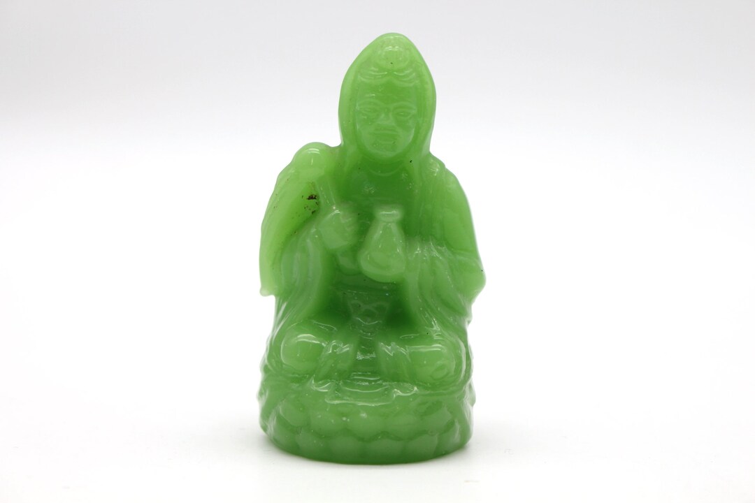Figure of a Chinese (?) Monk Made of Jade - Very Light Green - Etsy