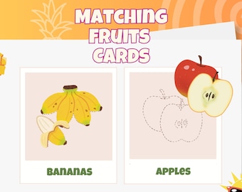 Fruits Game Flashcards | Preschool Learning Cards | Montessori ...