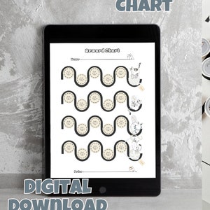 Printable Cats Reward Chart School Sticker Chart Toddler Routine Poster ...