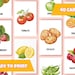 40 Fruit and Vegetable Flashcards | Educational Cards | Montessori ...