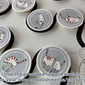 Printable Cats Reward Chart School Sticker Chart Toddler Routine Poster ...