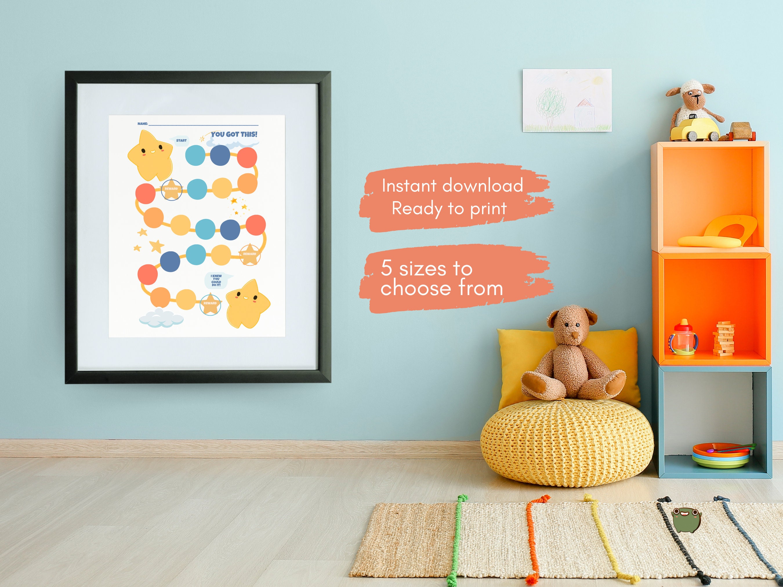Reward Chart Printable Children's Reward Chart Weekly Routine Poster ...