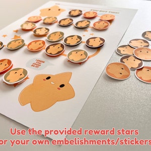 Printable Reward Chart School Sticker Chart Toddler Routine Poster ...