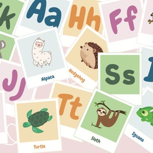 Animal Alphabet Flashcards | Alphabet Learning Cards | Printable ...