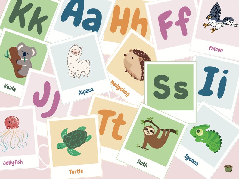 Animal Alphabet Flashcards Alphabet Learning Cards Printable Classroom ...