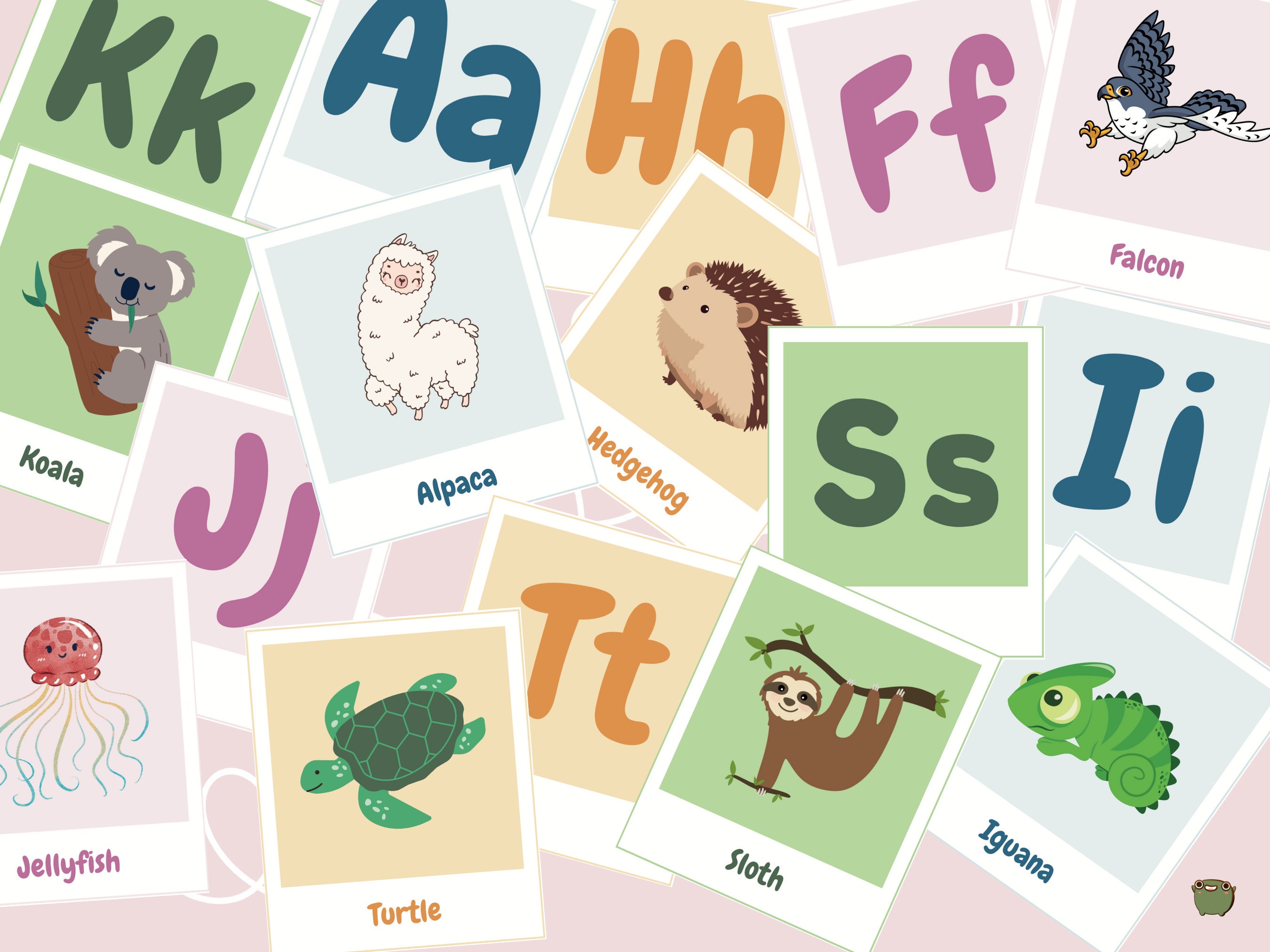 Animal Alphabet Flashcards Alphabet Learning Cards Printable Classroom ...