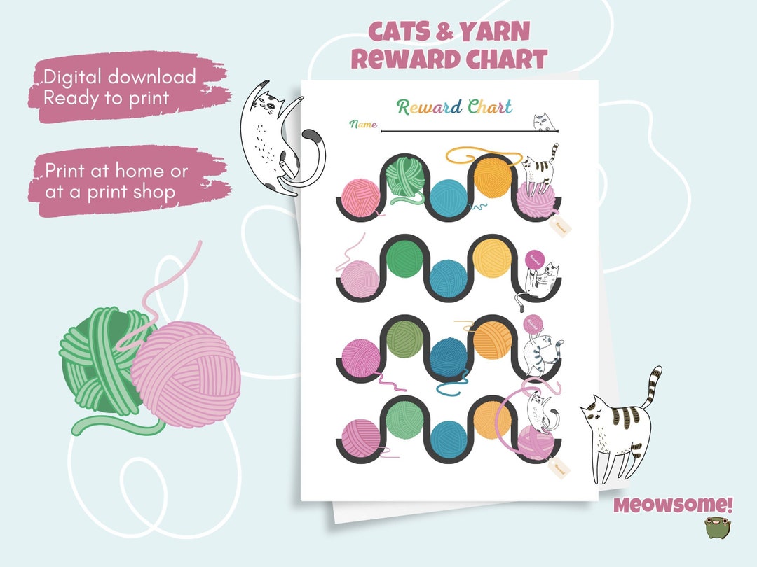 Cats Reward Chart Children's Reward Chart Weekly Routine Poster ...