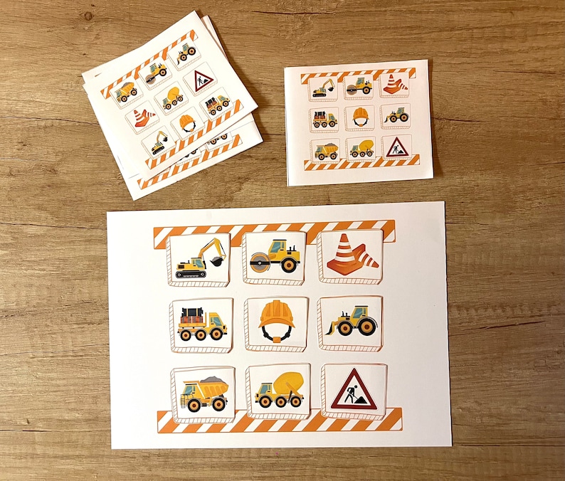 Construction Pattern Matching Game for Preschool | Montessori ...