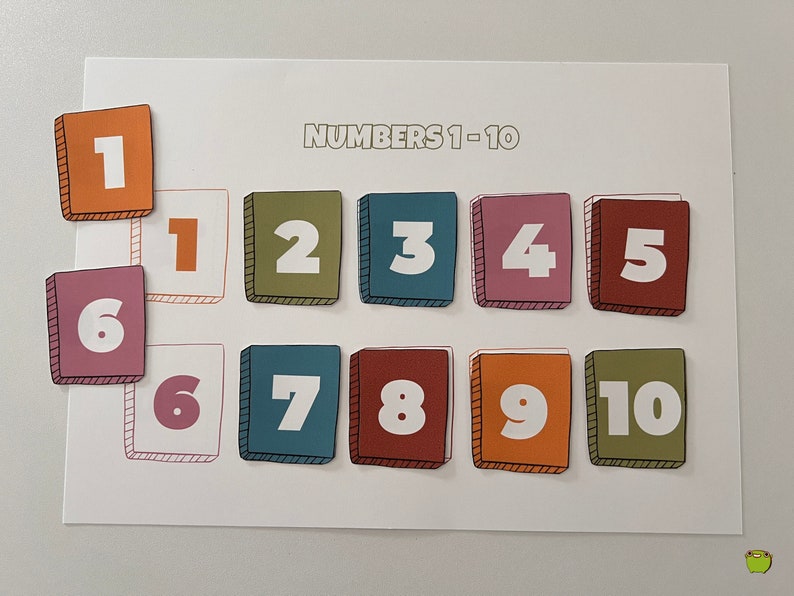 1 20 Number Matching Worksheets Preschool Learning Montessori ...