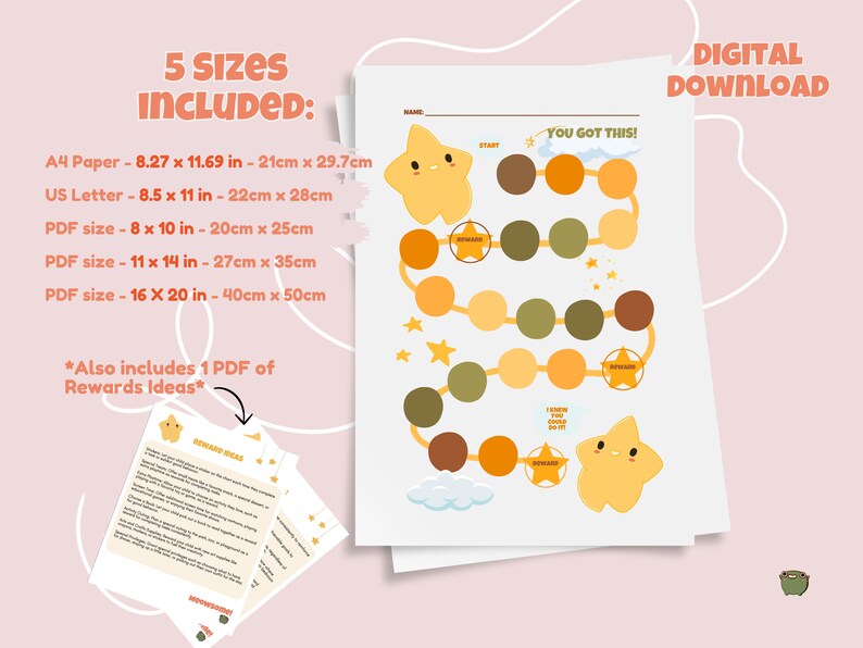 Printable Reward Chart Children's Reward Chart Weekly Routine Poster ...