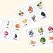 40 Fruit and Vegetable Flashcards Educational Cards Montessori ...