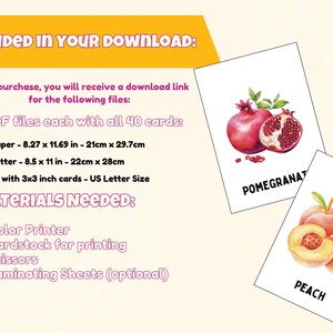 40 Fruit and Vegetable Flashcards | Educational Cards | Montessori ...