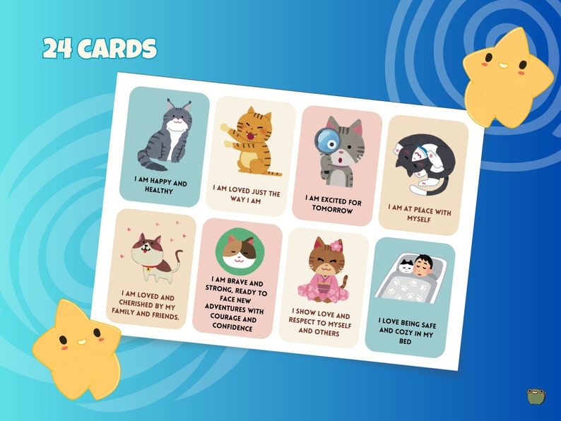 Editable and Printable Bedtime Affirmation Cards Positive Affirmations ...