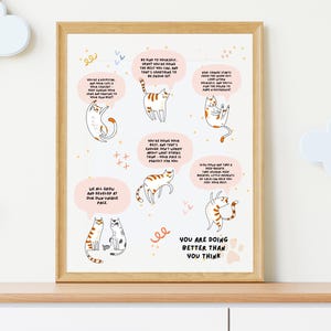 Daily Motivational Quotes Printable Inspirational Cat Art orange Cat ...