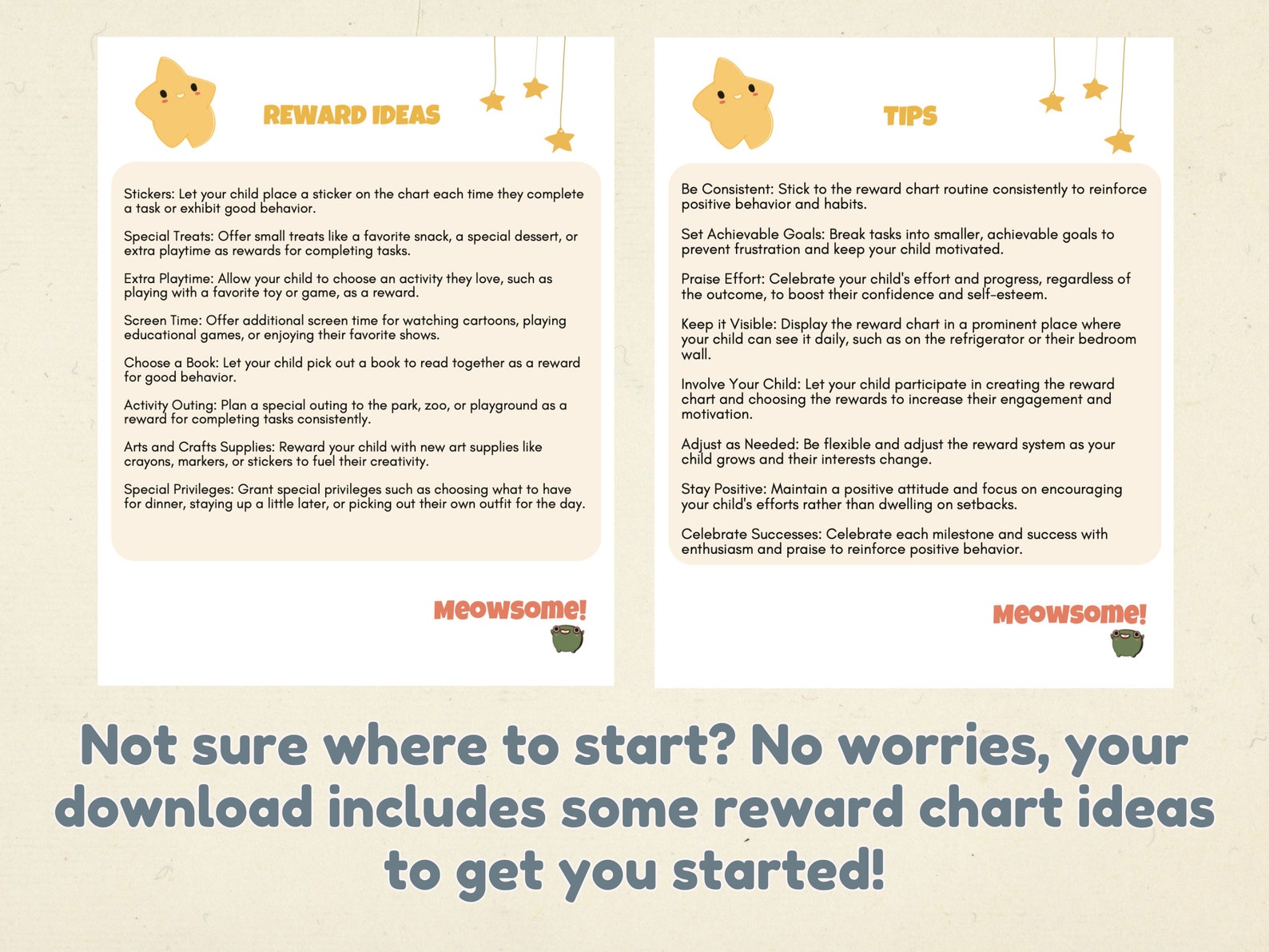 Printable Cats Reward Chart School Sticker Chart Toddler Routine Poster ...