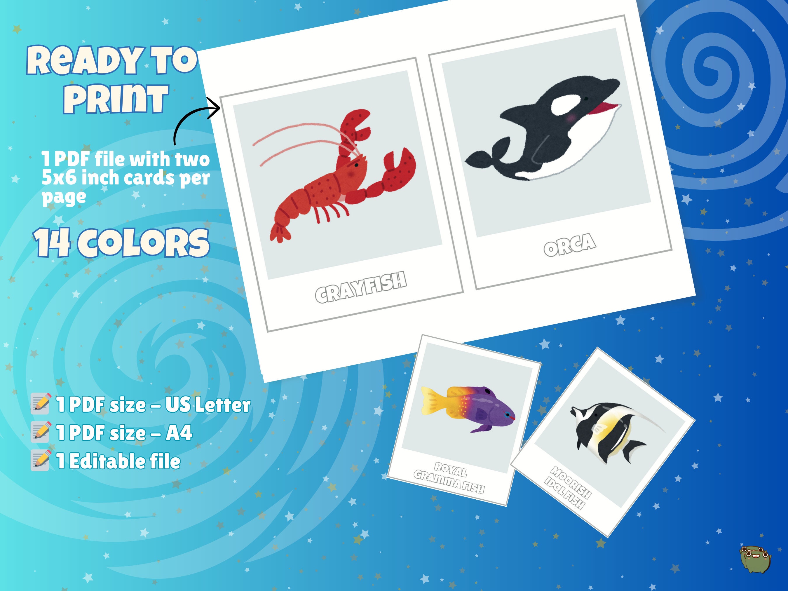 Editable Ocean Life Flashcards | Fun Fish Learning Set | Montessori ...