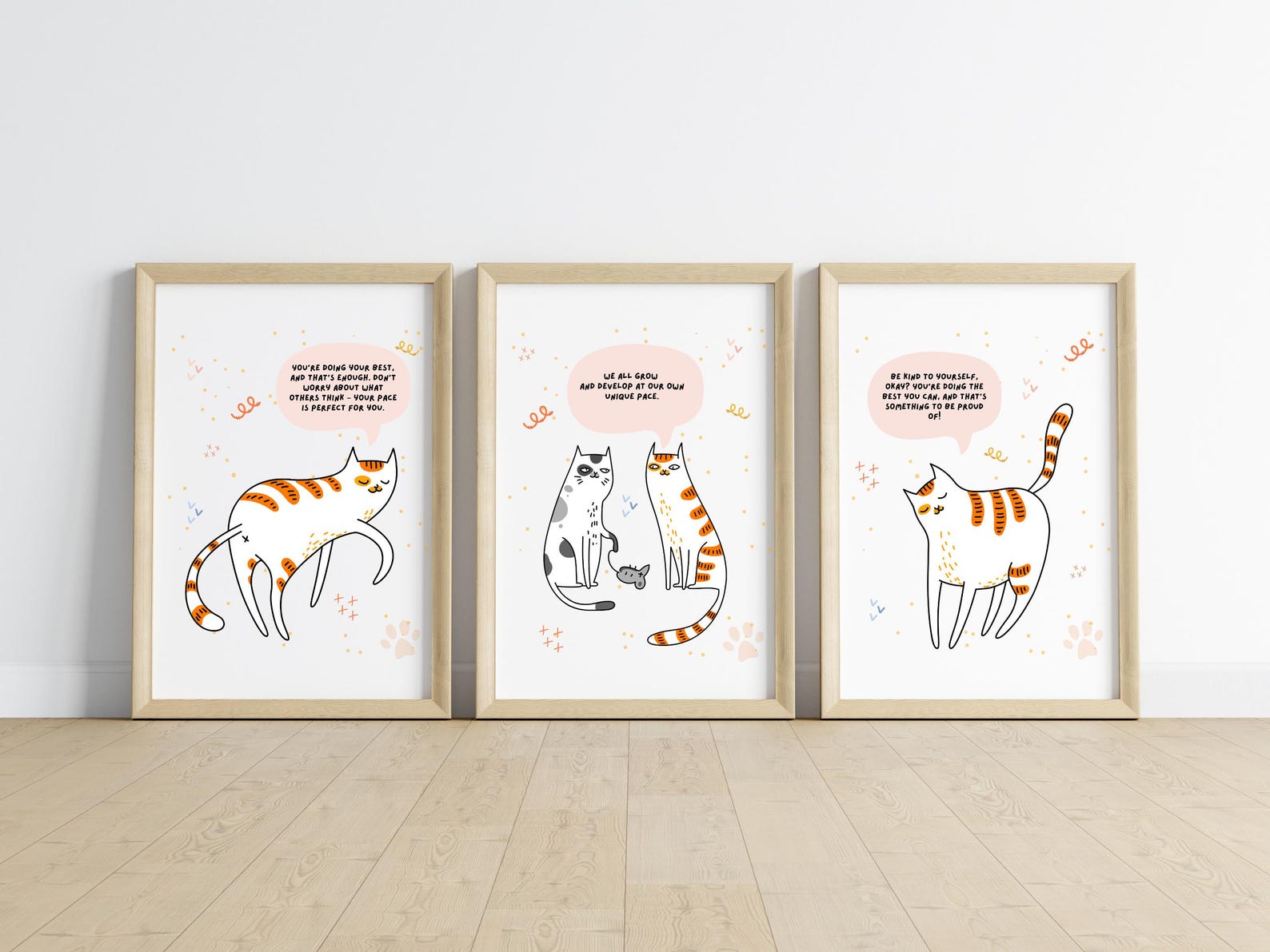 Daily Motivational Quotes Printable Inspirational Cat Art orange Cat ...