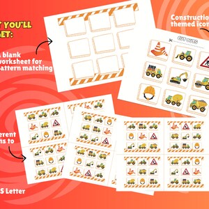 Construction Pattern Matching Game for Preschool Montessori ...