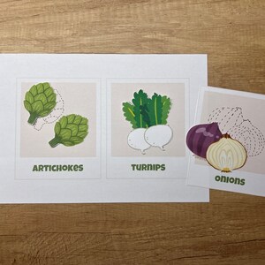 Vegetables Game Flashcards | Preschool Learning Cards | Montessori ...