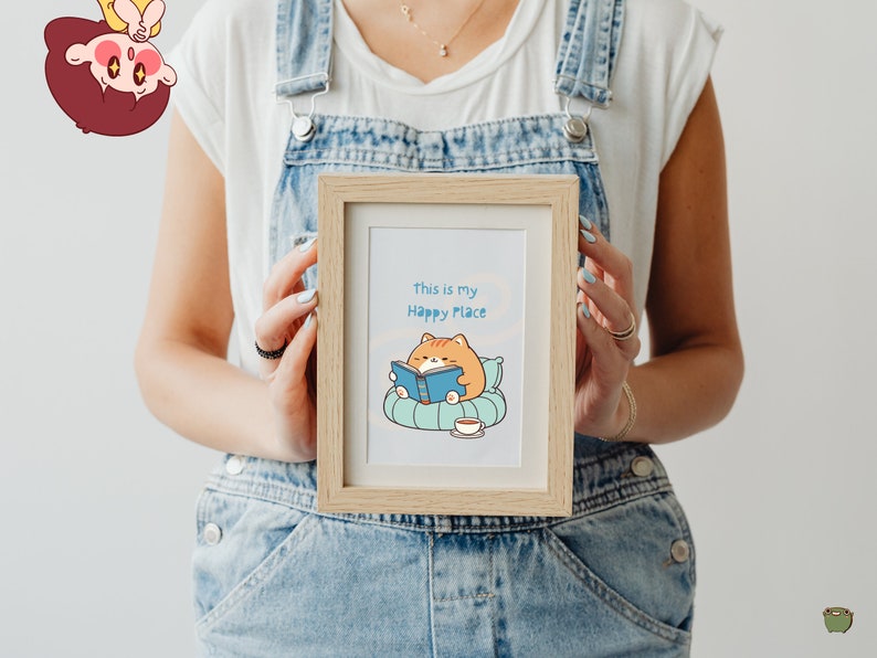 Cute Cat Printable Wall Art Kawaii Cats Classroom Decor Playroom Decor ...