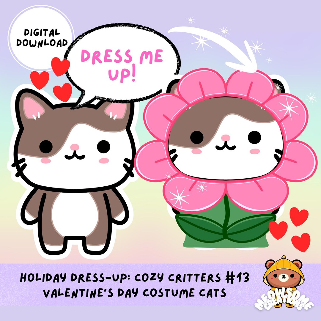 Printable Valentine's Day Dress Up, Galentine's Day Gift for Kids ...