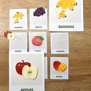 Fruits Game Flashcards | Preschool Learning Cards | Montessori ...
